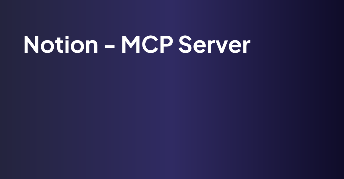 Notion Mcp Server